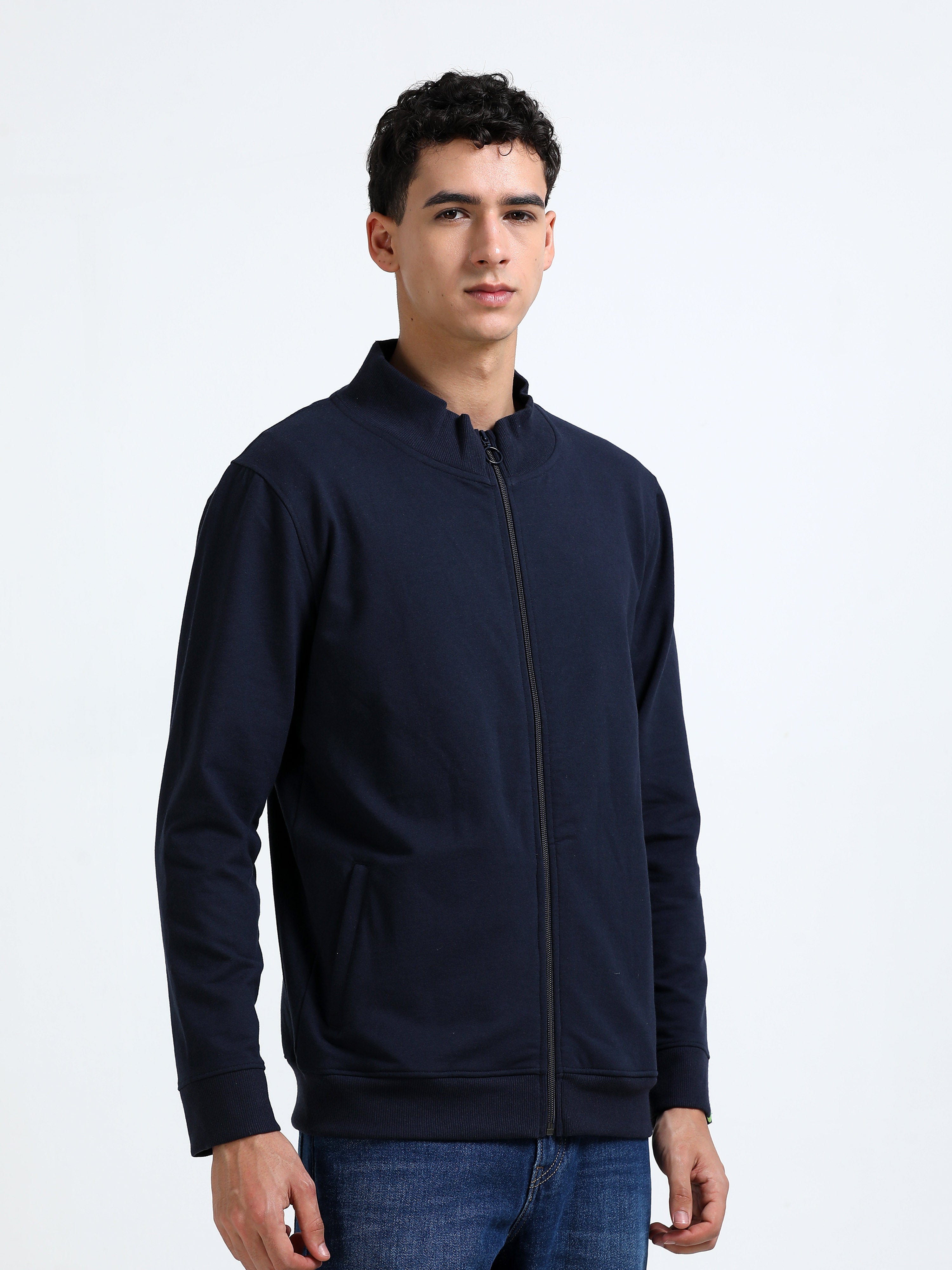 Shop Cool And Comfortable Navy Blue Sustainable Jacket Men's